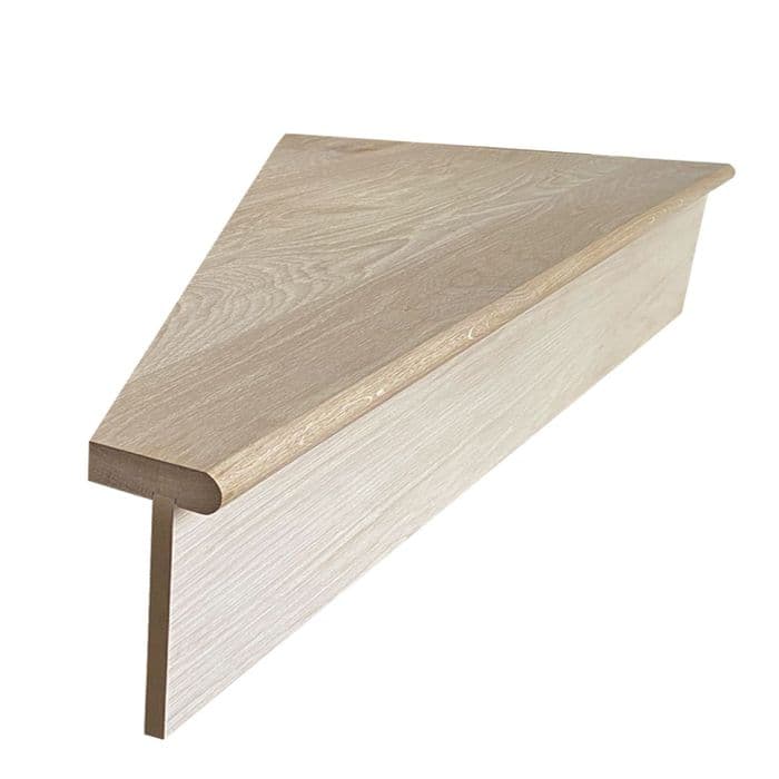 Solid Oak Stair Winder Tread Cladding Kit 22x520x1000mm