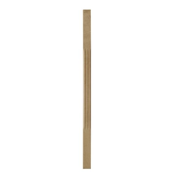 Solid White Oak 1100mm Fluted Stop Chamfer Spindle 41x41mm