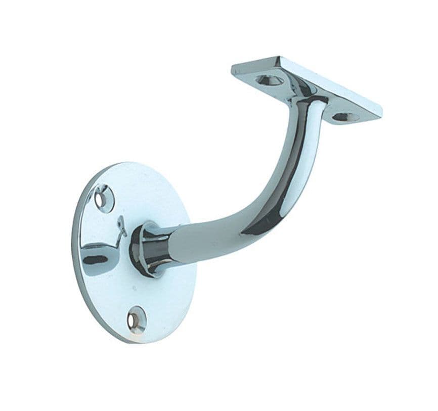 Solid White Oak 54mm Mopstick Wall Mounted Hand Rail Kit in Chrome