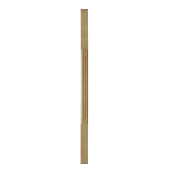 Solid White Oak 900mm Fluted Stop Chamfer Spindle 41x41mm