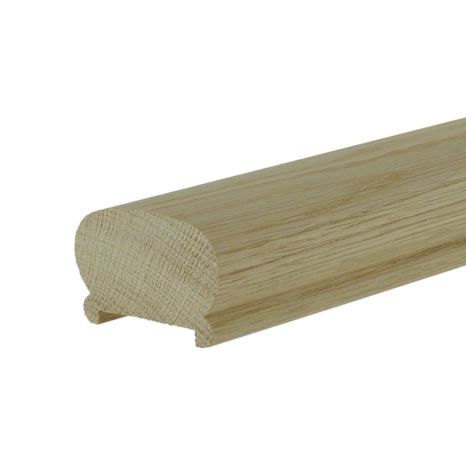 Solid White Oak Crown Handrail & Baserail Kit 41mm Groove