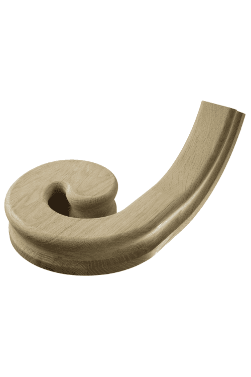 Solid White Oak HDR Volute Left Hand 140x356mm Trademark