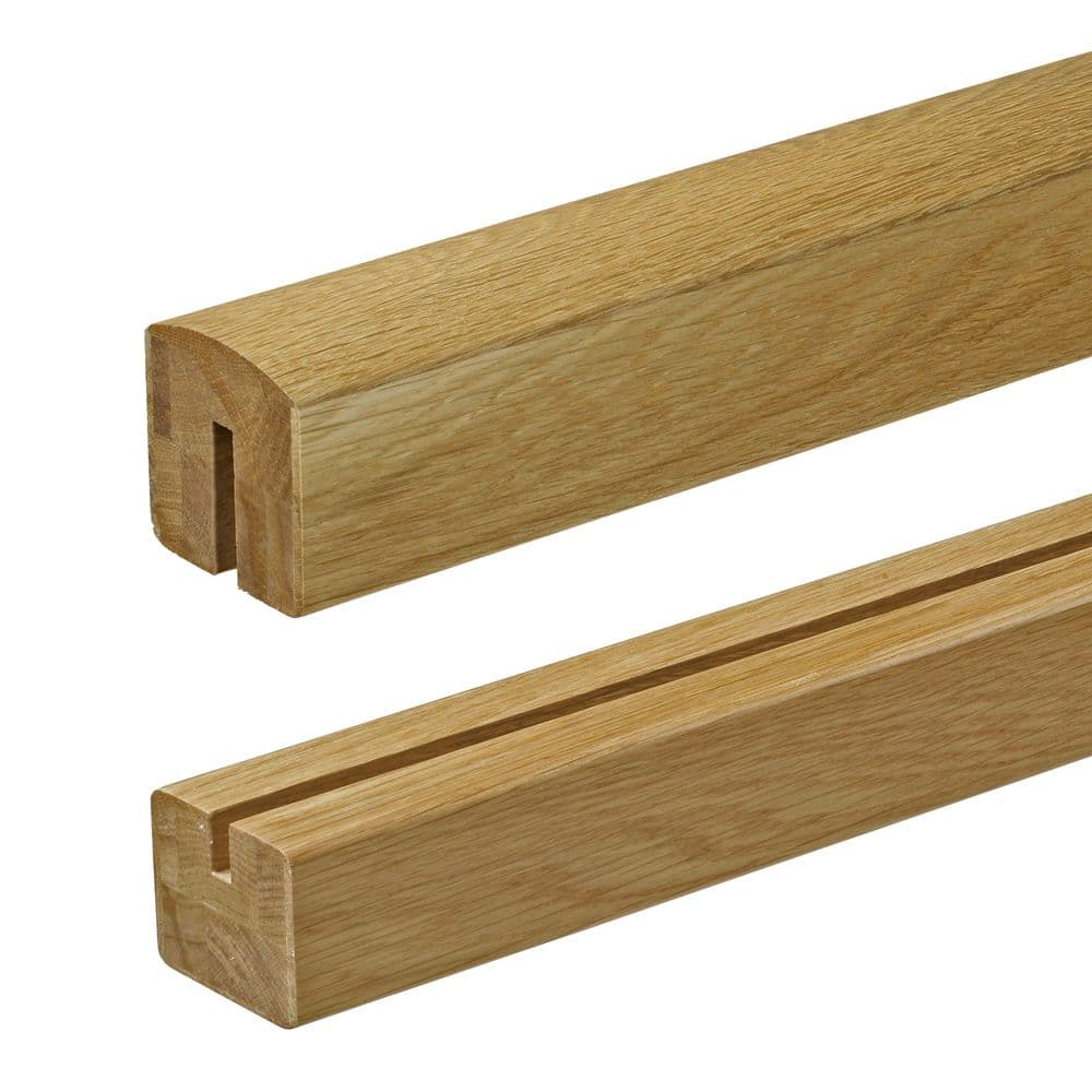 Solid White Oak Pre-Finished Immix Handrail & Baserail Kit for 8mm ...