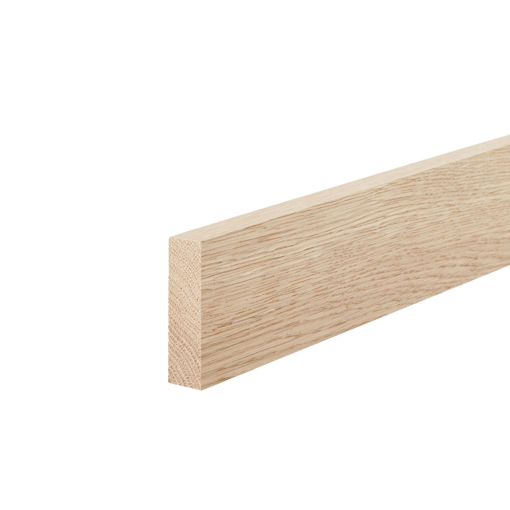 Solid White Oak Square Architrave Set 20x70mm
