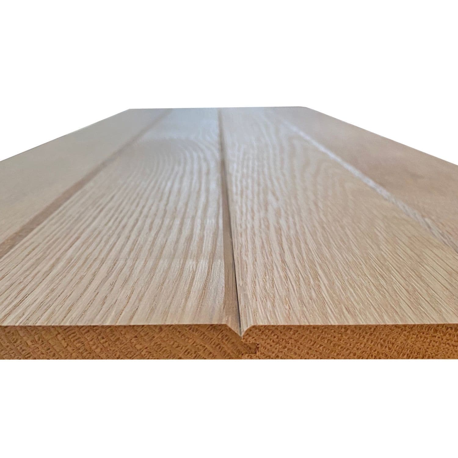 Solid White Oak V-Groove Wall Cladding 20x95mm