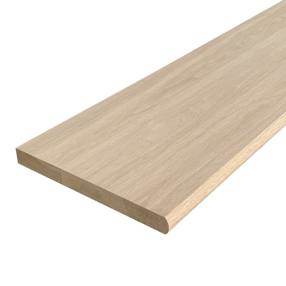 Solid White Oak Window Sill Board 20x500mm Bullnose Edge