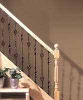 Trademark Boston Metal Baluster 850mm Black Spindle