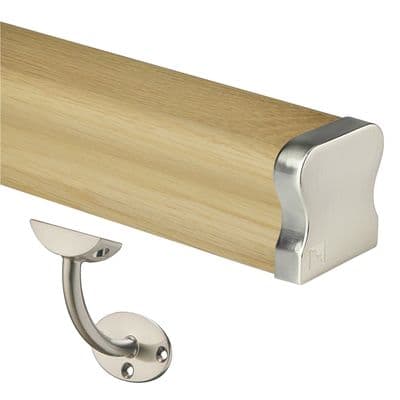 Oak Wall Mounted Handrail Kits
