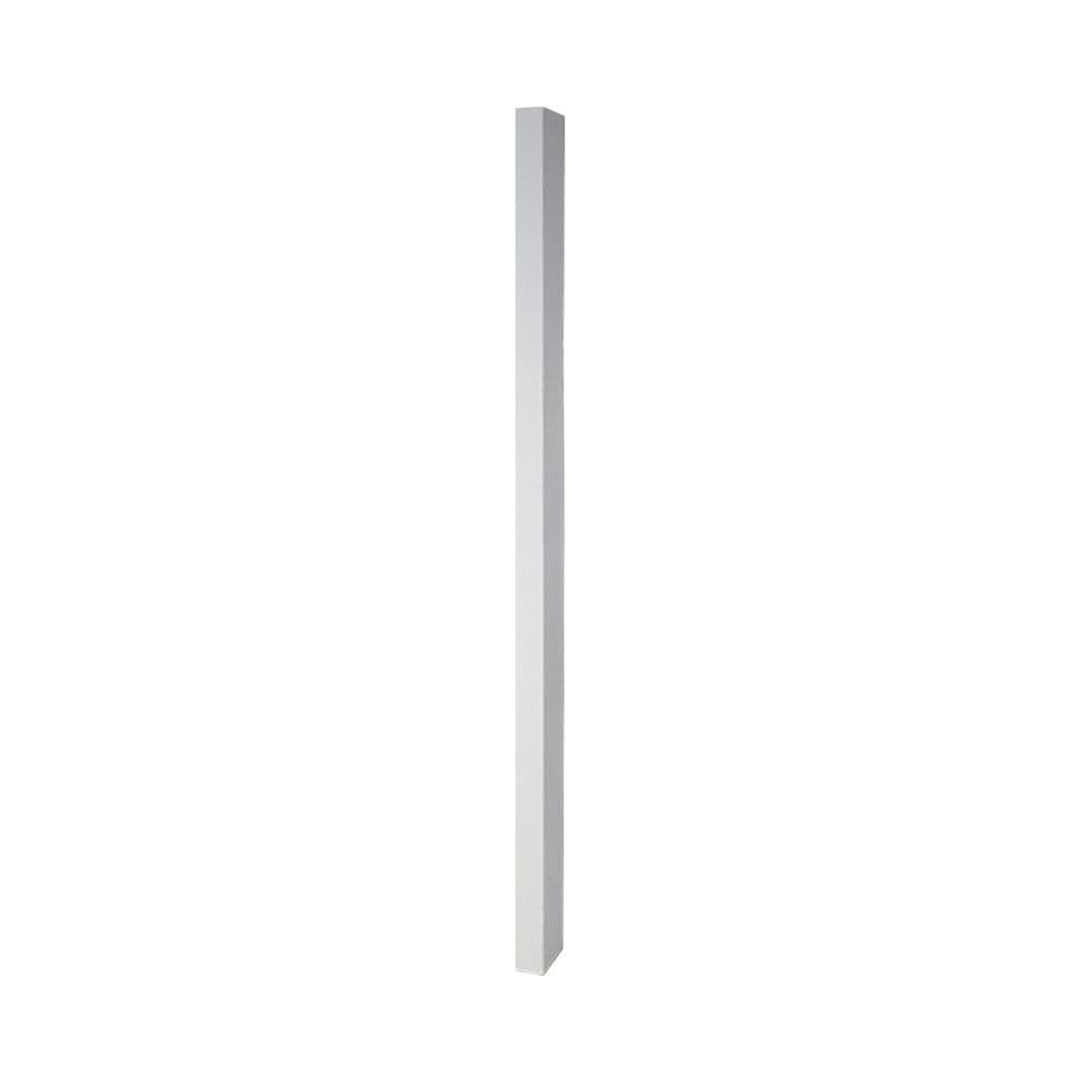White Primed 1 5m Half Newel Post 43mm x 90mm Square Edge