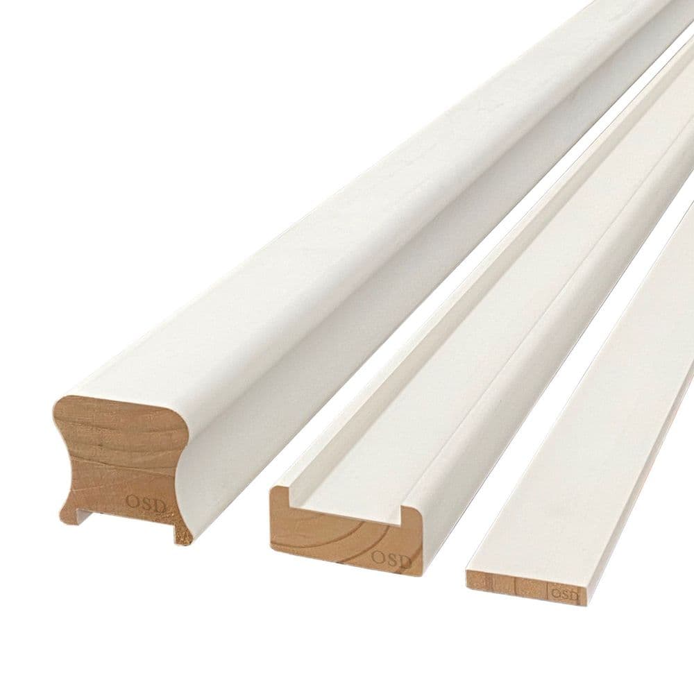 White Primed 3 9m HDR Handrail & Baserail Set 41mm Groove & Fillet