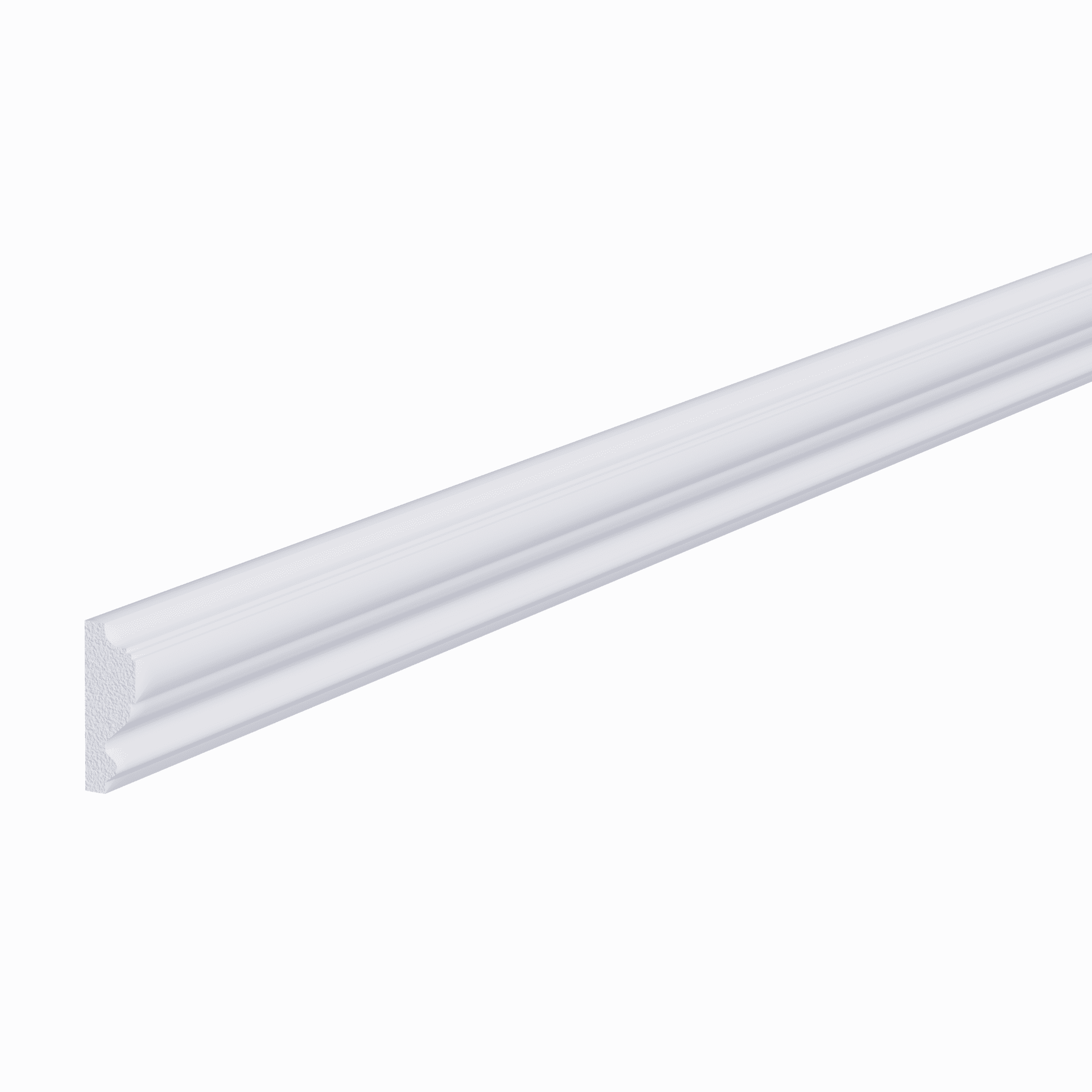 White Primed Decorative Panel Moulding 12x32mm Paint-Ready 2 4m