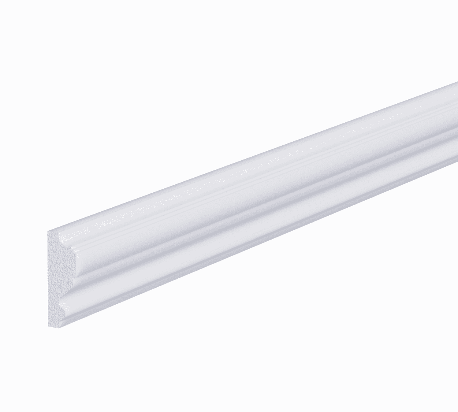 White Primed Decorative Panel Moulding 12x32mm Paint-Ready 2 4m