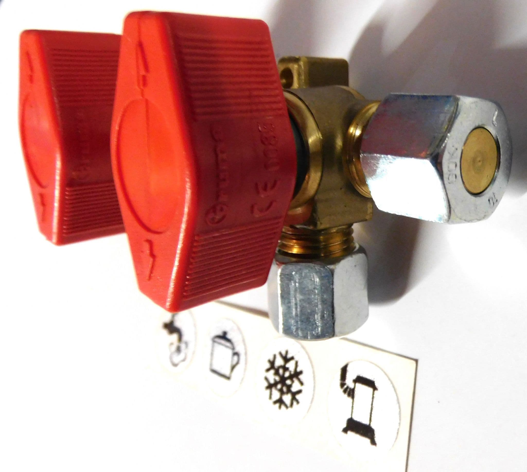 2 WAY GAS TAP / MANIFOLD 8mm equal TRUMA