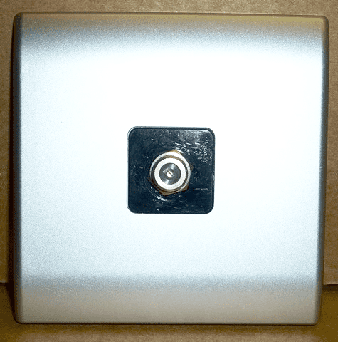 Aerial Socket Assy Matt Silver & Black
