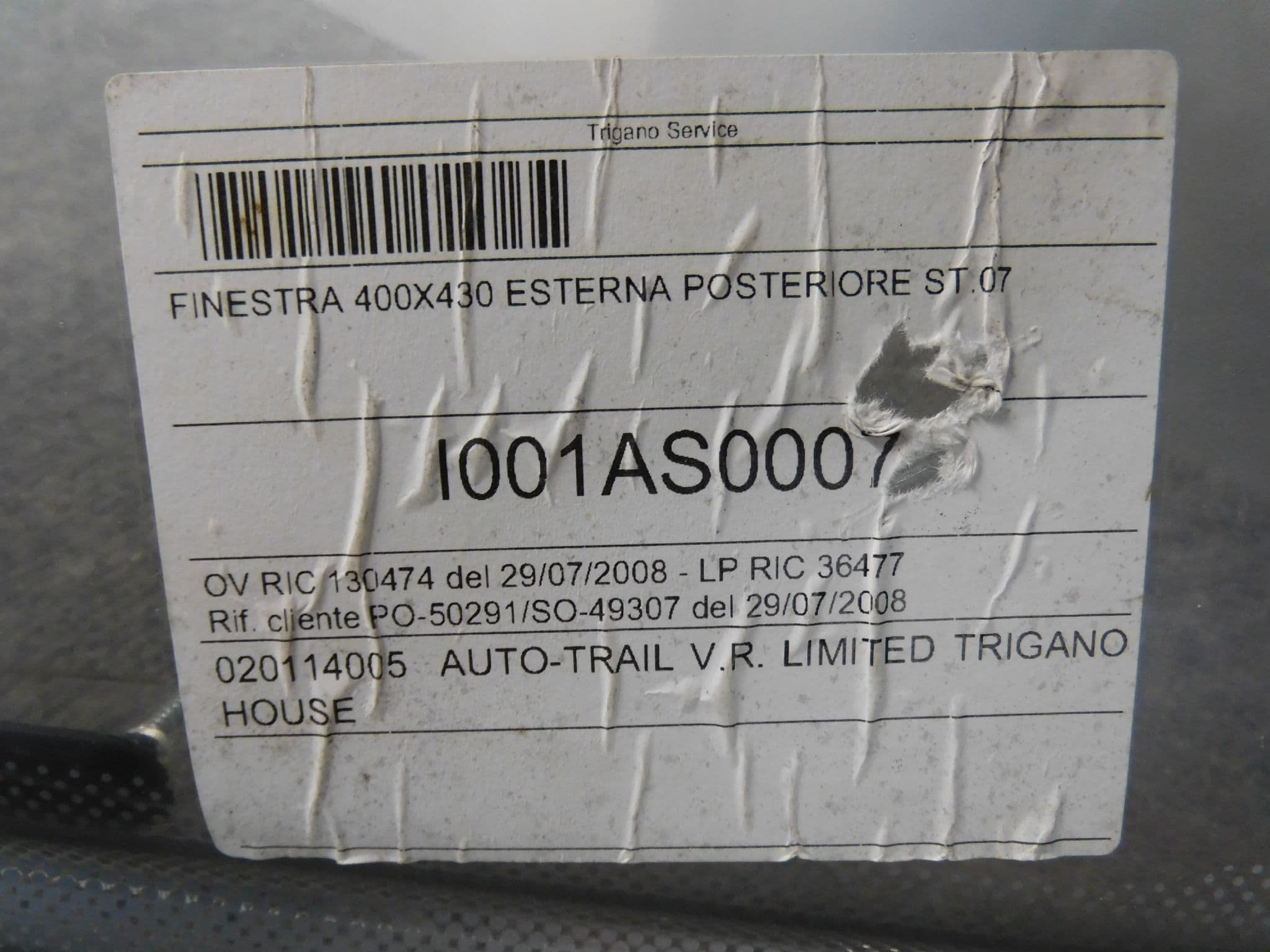 AUTOTRAIL PLASTOFORM caravan window G2 SECONDS