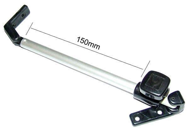 Black Tube Stays 150mm SLIDE ON "L" foot pair