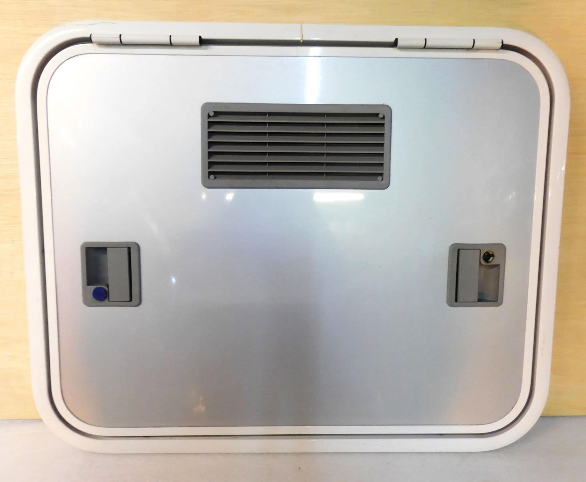 Camper motorhome caravan locker access door
