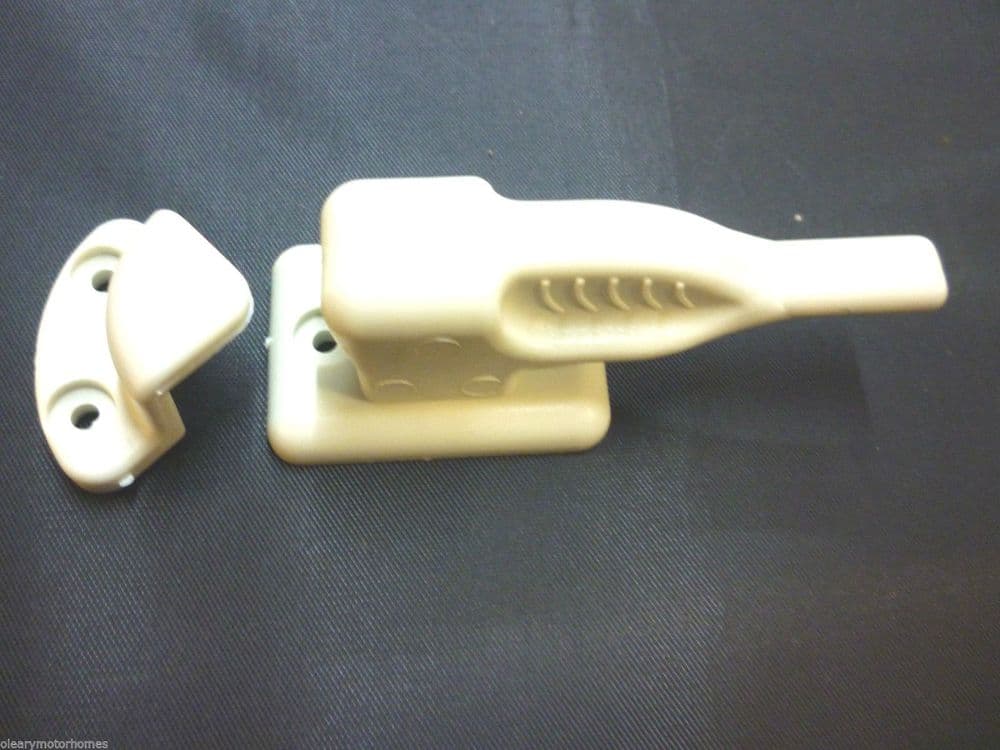 CARAVAN SPLIT BARN STABLE DOOR CATCH RETAINER HANDLE WHITE