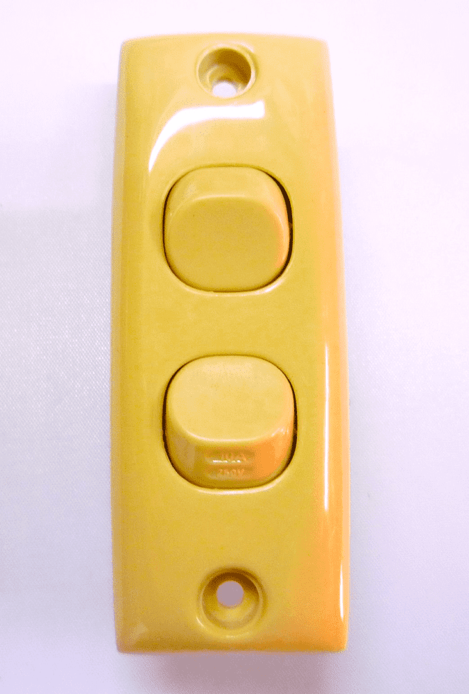 Clipsal Double Architrave Switch honey