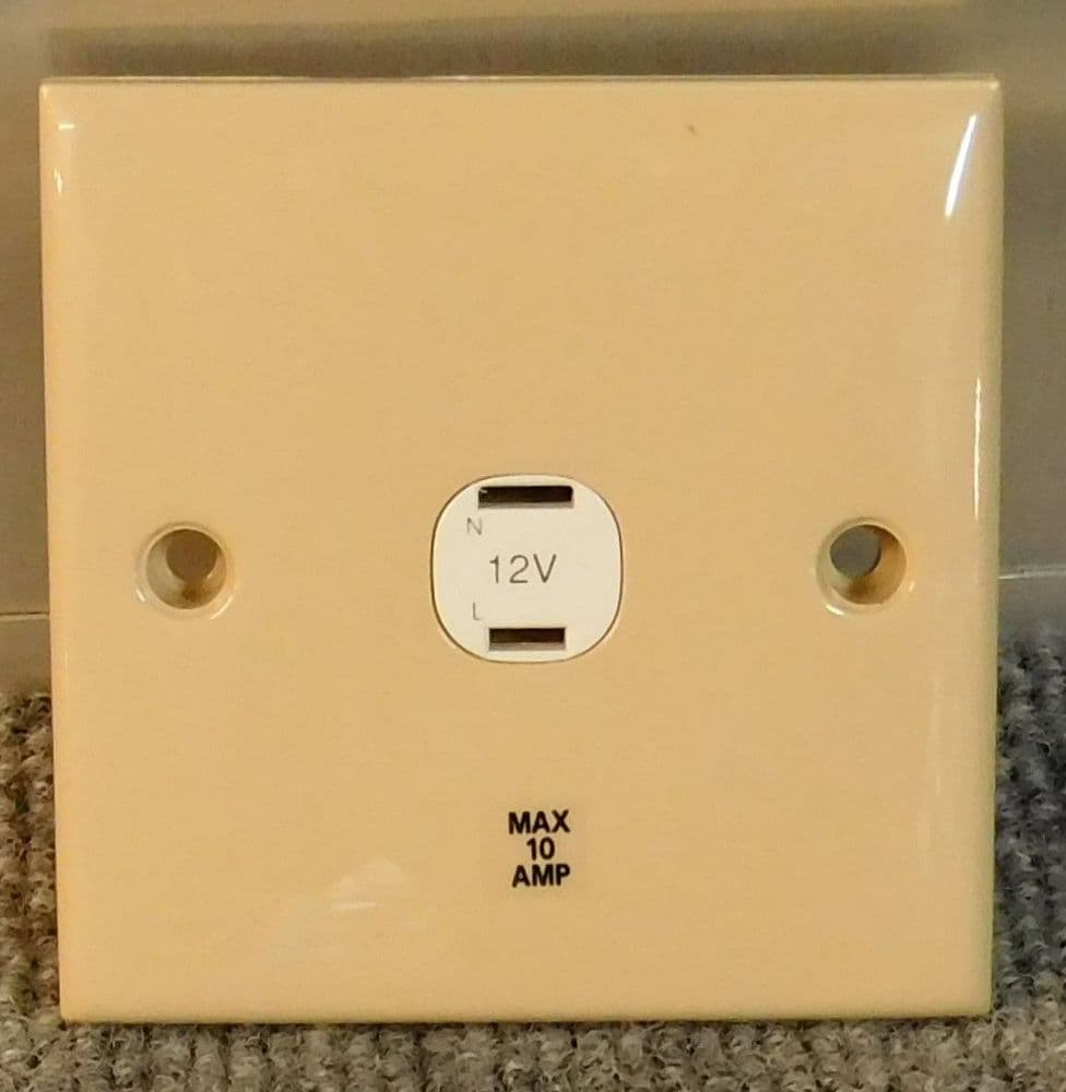 Clipsal electrical 12V 2 Pin Socket desert sand