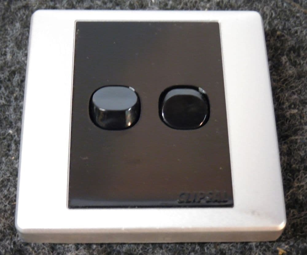 Clipsal electrical Double wall switch CHROME