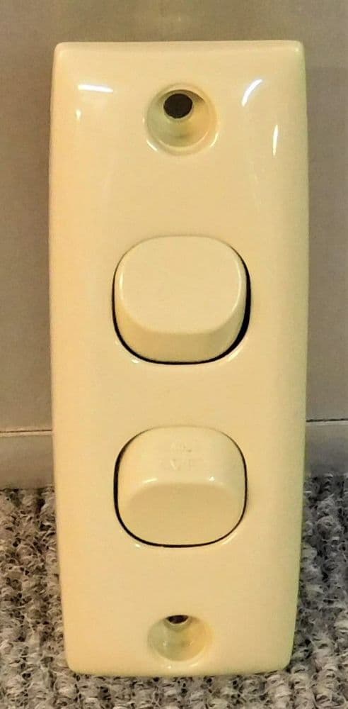 Clipsal Electrical motorhome caravan beige Double Architrave Switch