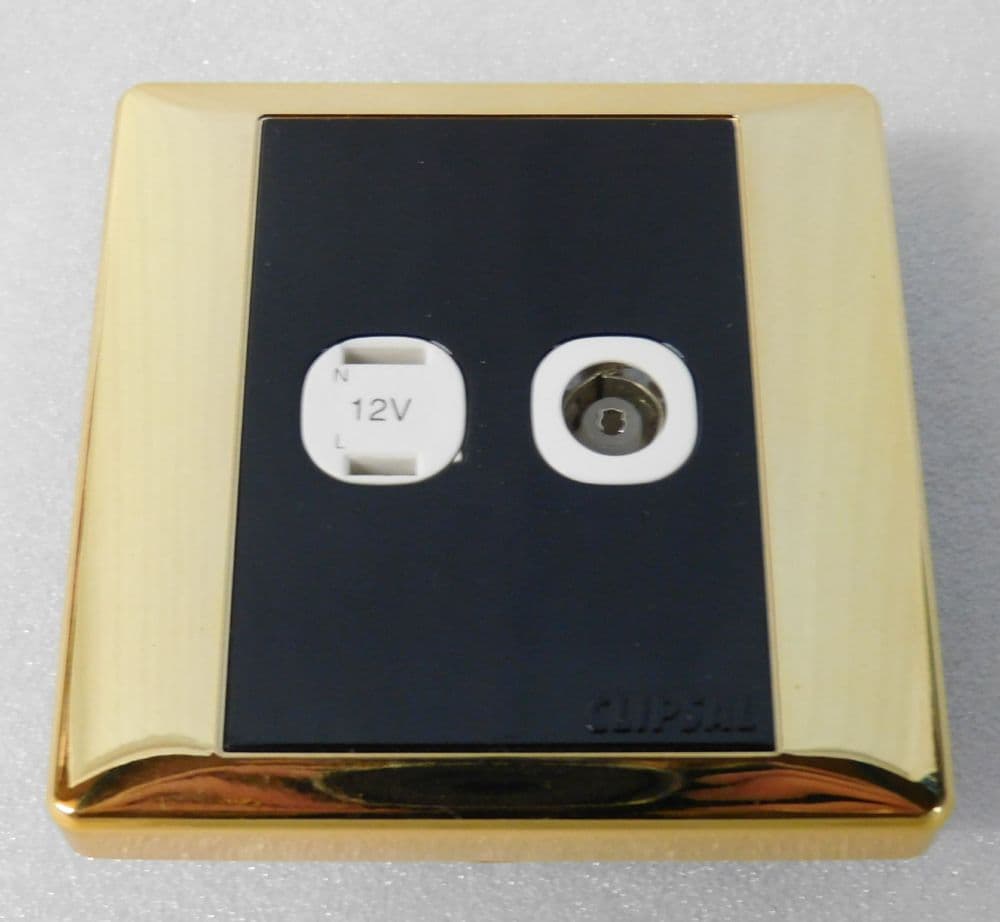 CLIPSAL Electrical polarized 2 pin12v & co-axial socket