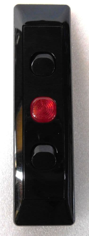 Clipsal electrical thin dbl switchplate with neon light BLACK