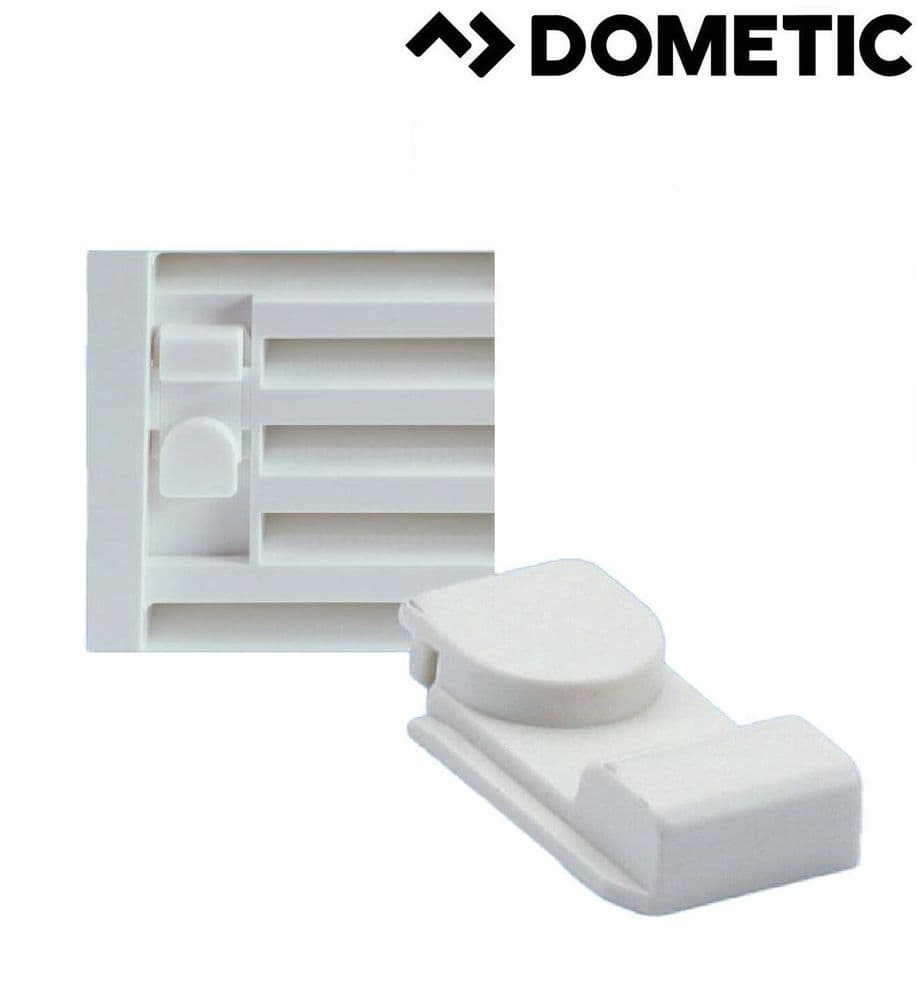 DOMETIC FRIDGE VENT LOCKING CLIP WHITE - PAIR