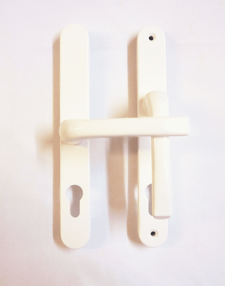 ELLBEE EUROLOCK STATIC DOOR HANDLE UPVC DOORS WHITE