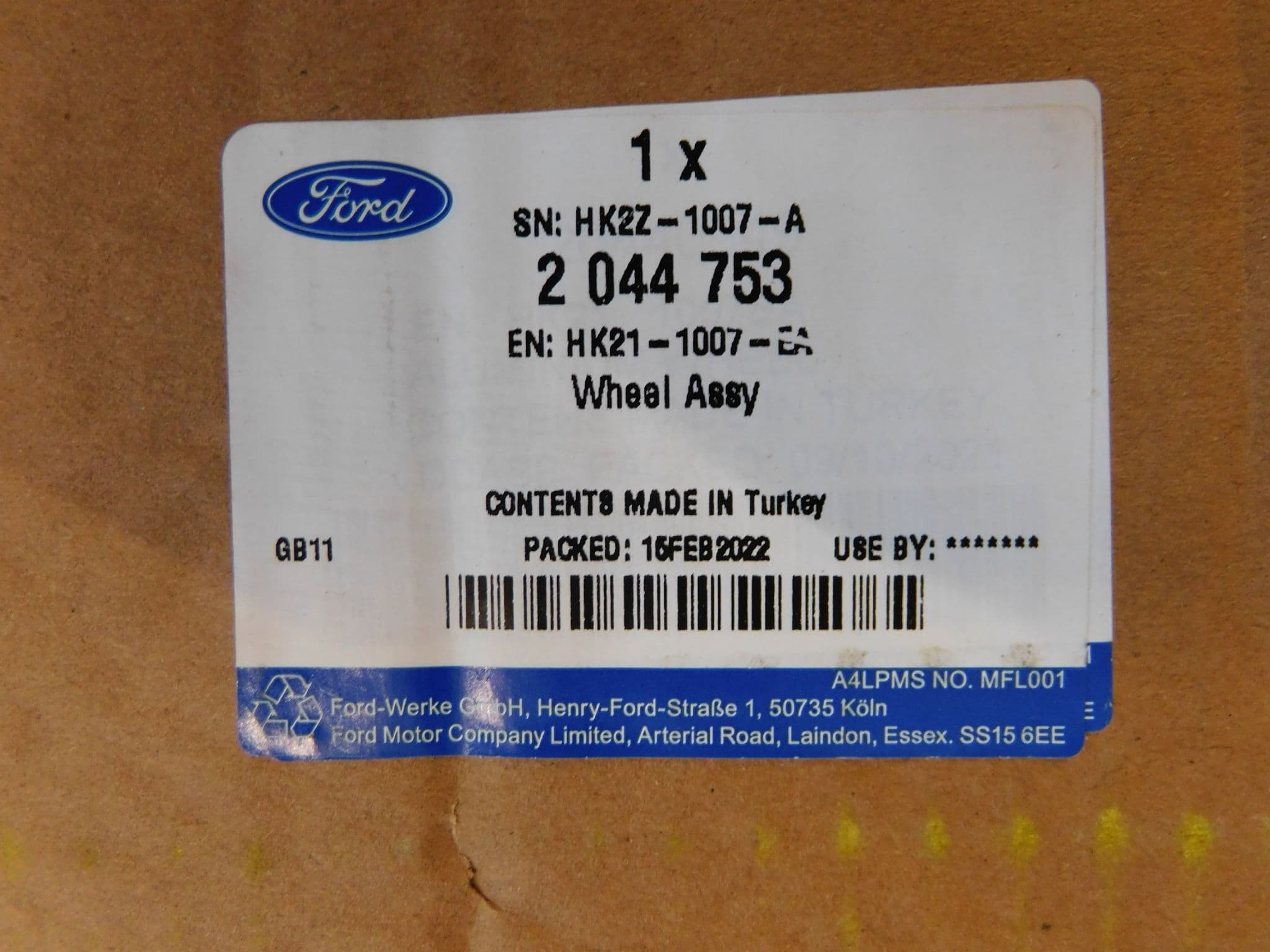 GENUINE FORD TRANSIT alloy wheel