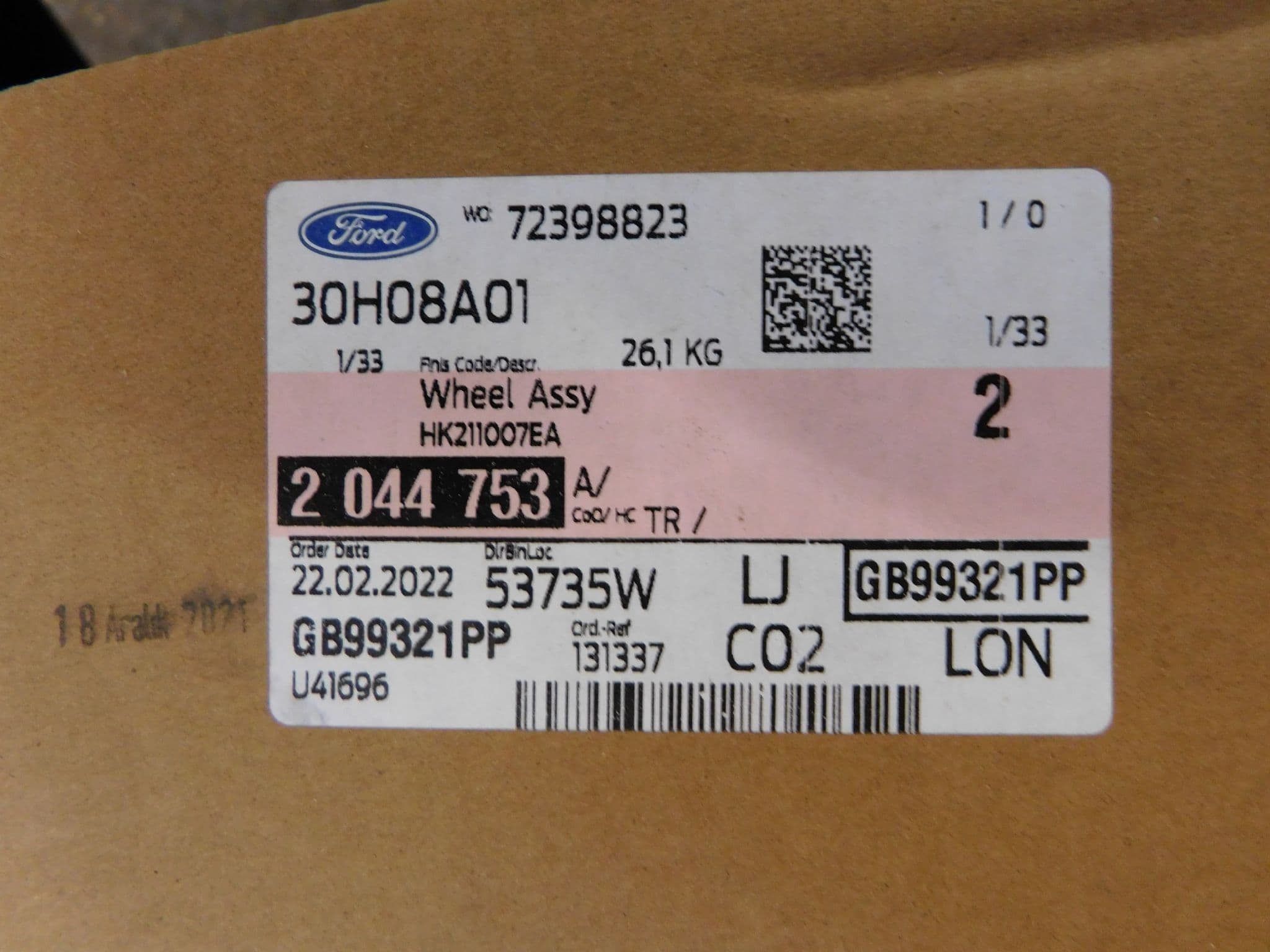 GENUINE FORD TRANSIT alloy wheel