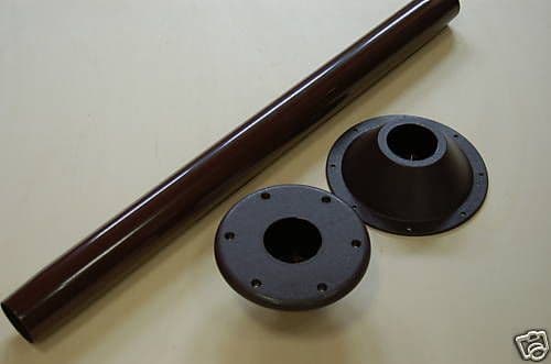 Island Table Leg Pole Only Brown
