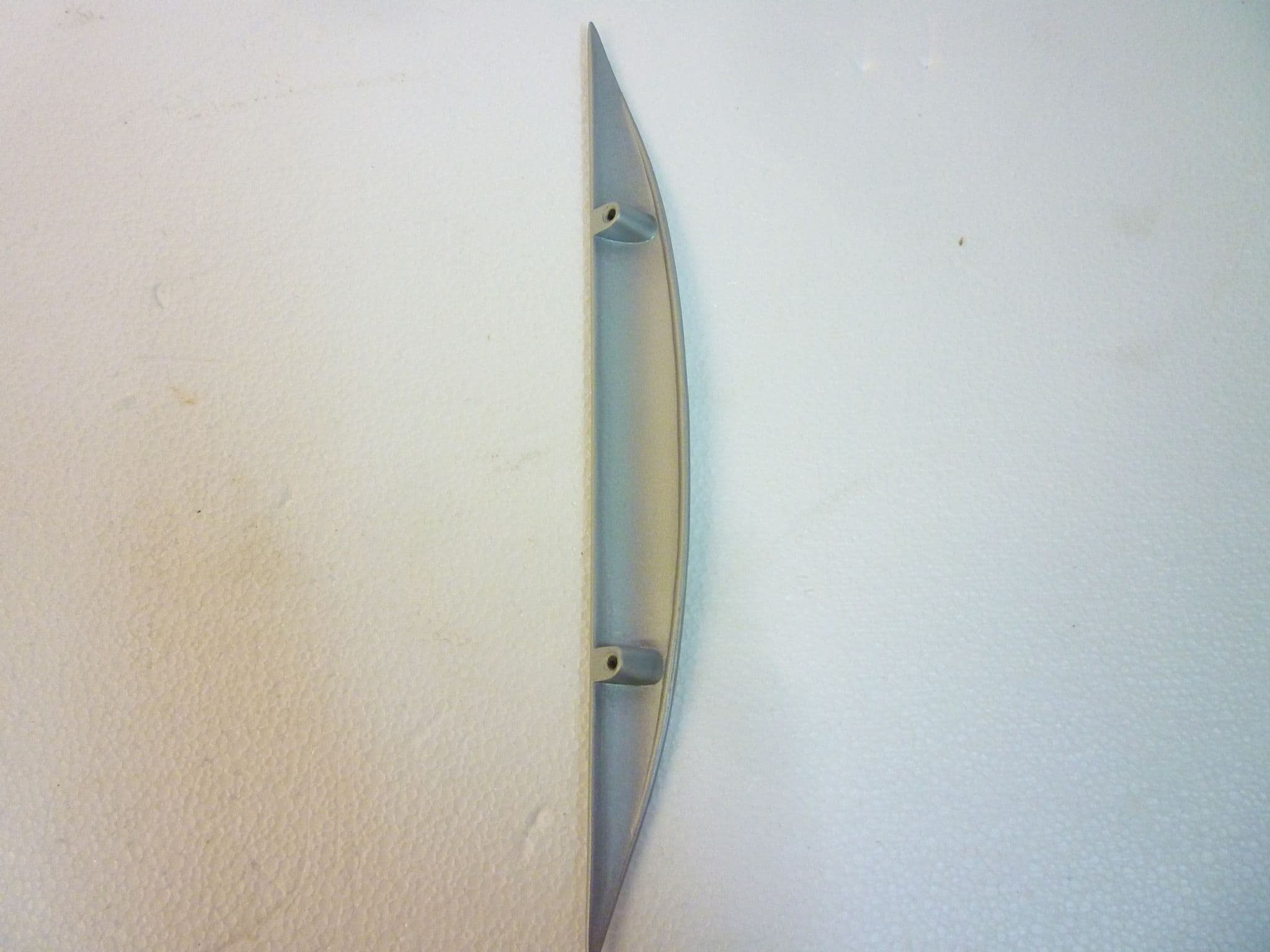 Long curved metal door handle x 2