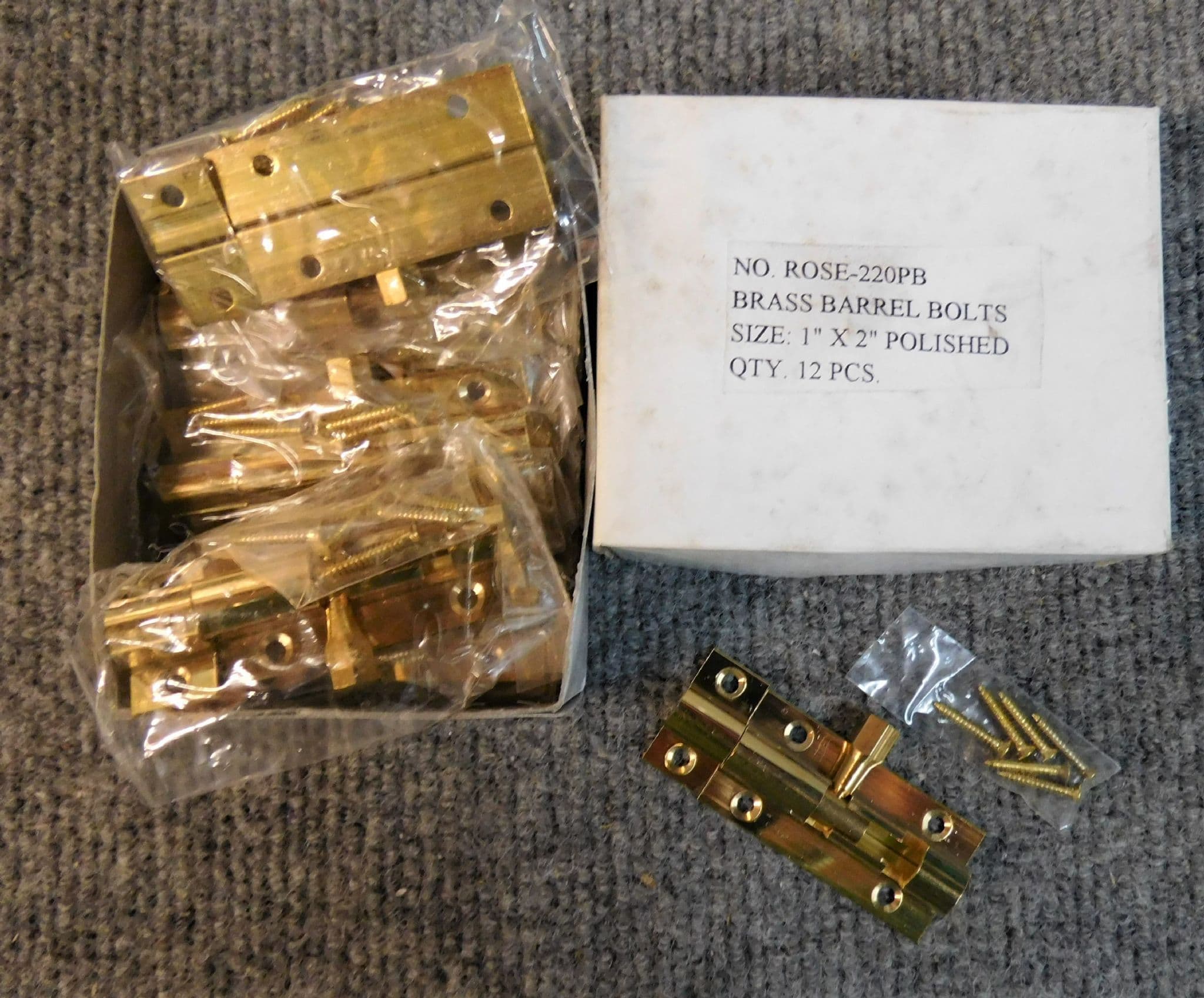 Metal brass shootbolt pack 12