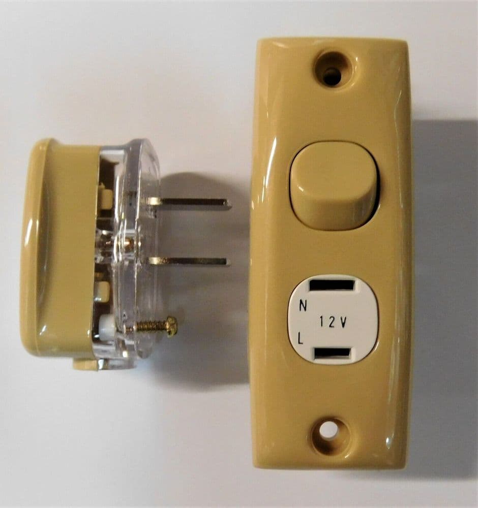 Motorhome caravan CLIPSAL ELECTRICS plug 12v socket & switch