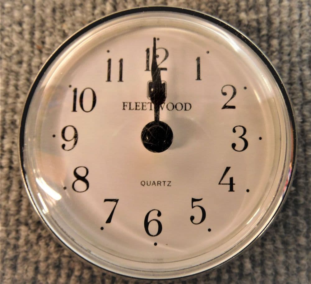 Motorhome caravan recess wall clock