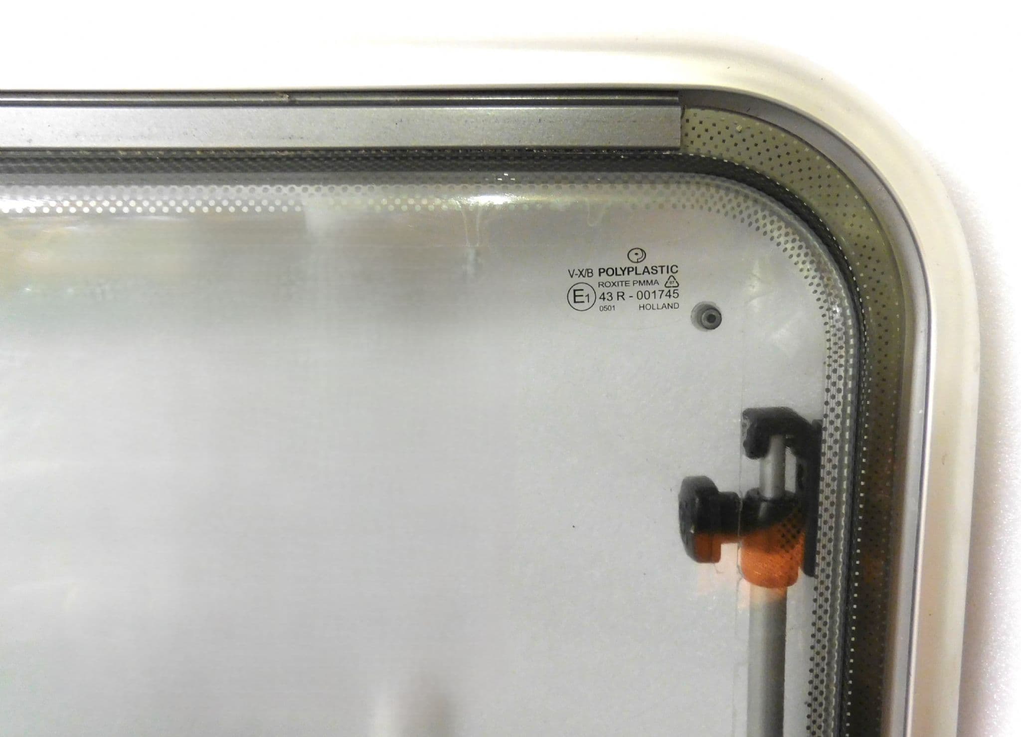 Motorhome caravan window Polyplastic with metal frame