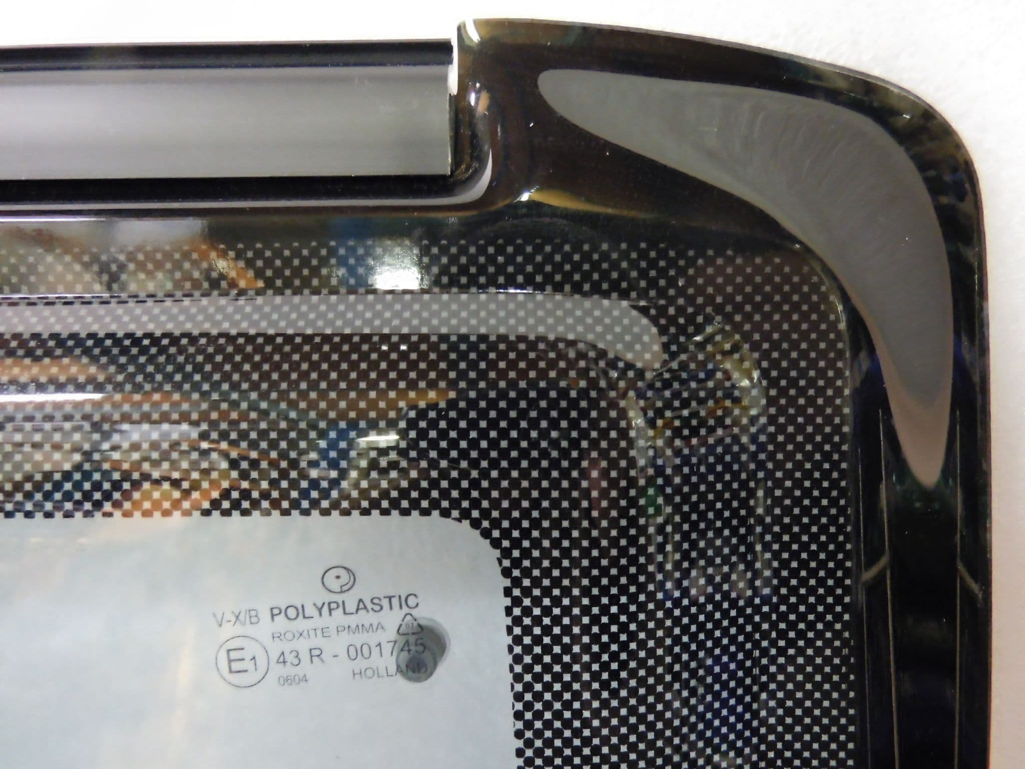 Motorhome caravan window tinted polyplastic