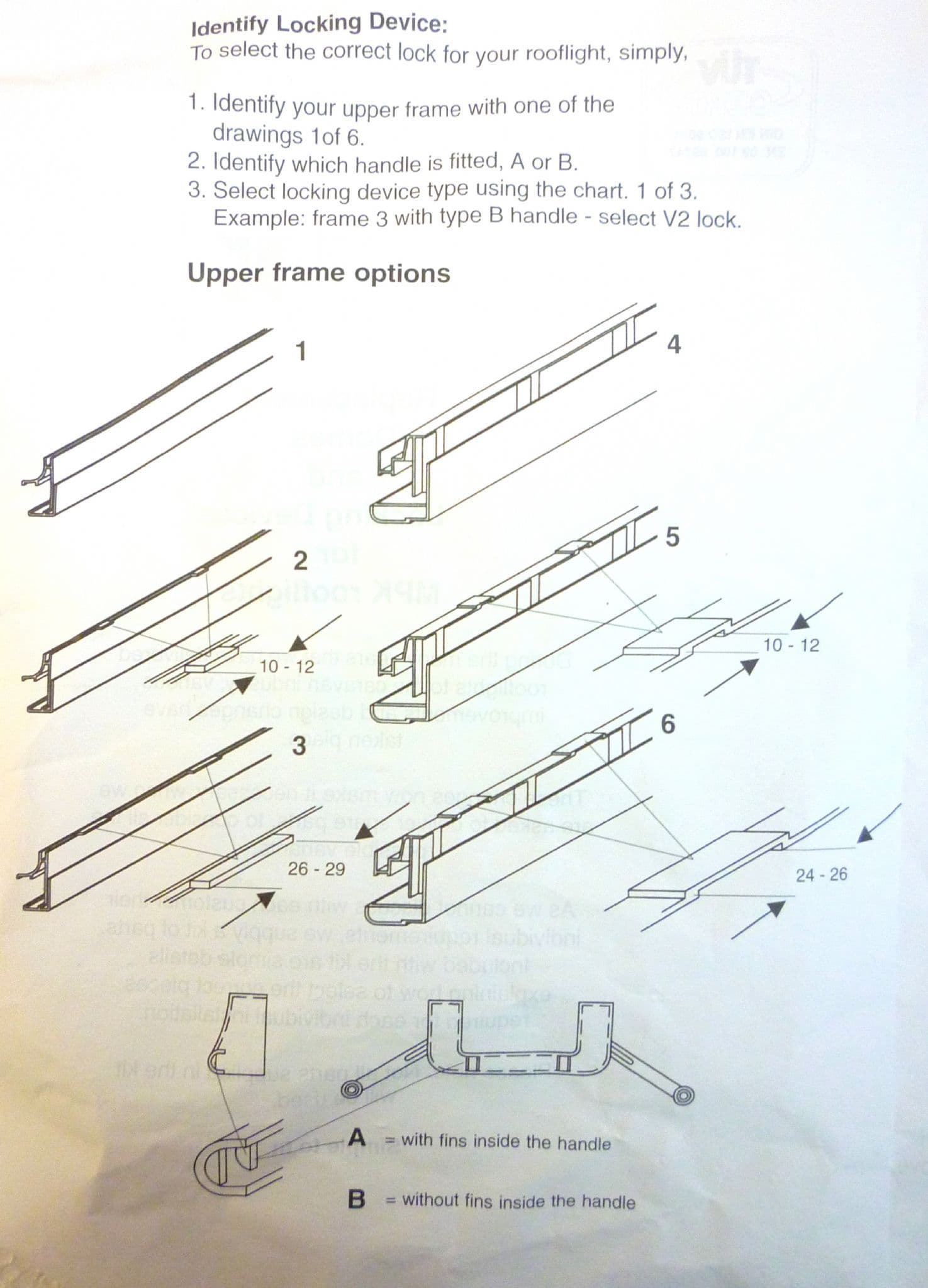 MPK Skylight locking handle MPKV1