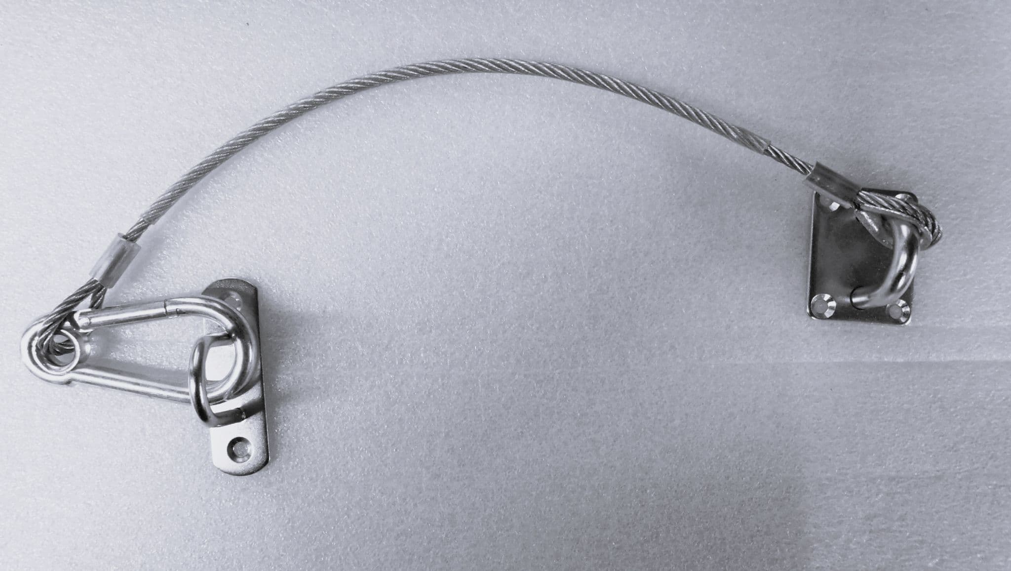 Multi purpose screw down security steel cable