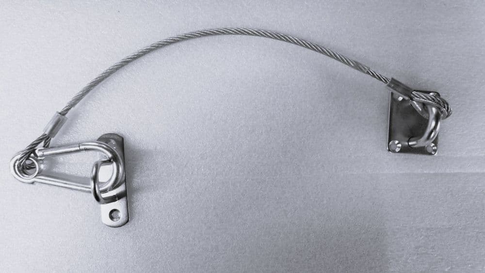 Multi purpose screw down security steel cable