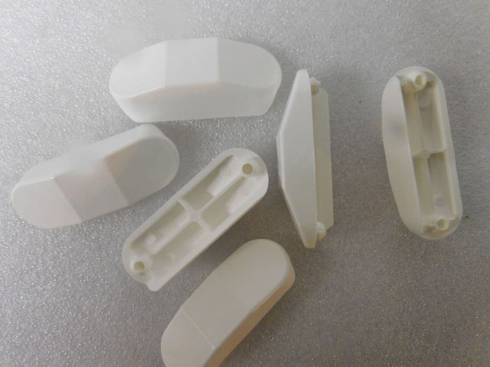 Pack of 6 white plastic swift caravan motorhome vent screw covers