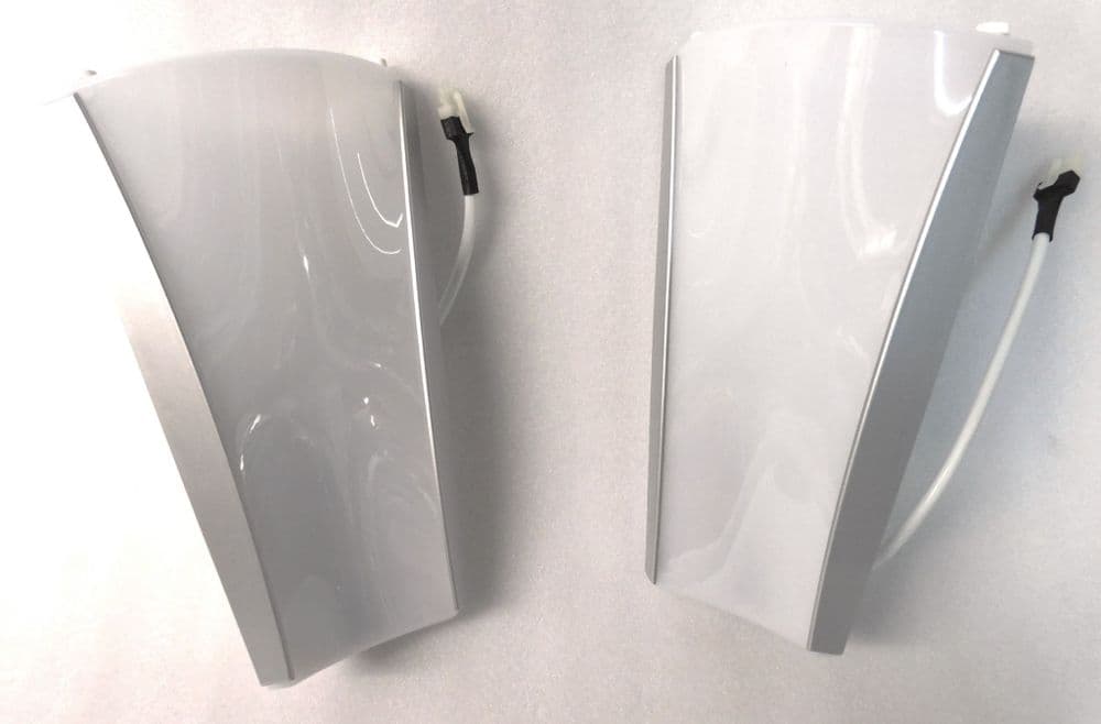 Static caravan holiday home Corner wall lights pair