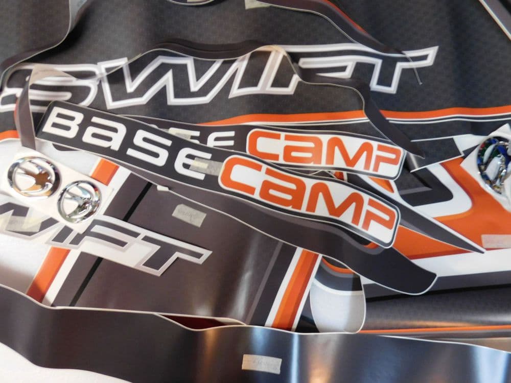 SWIFT BASECAMP CARAVAN decals graphics set