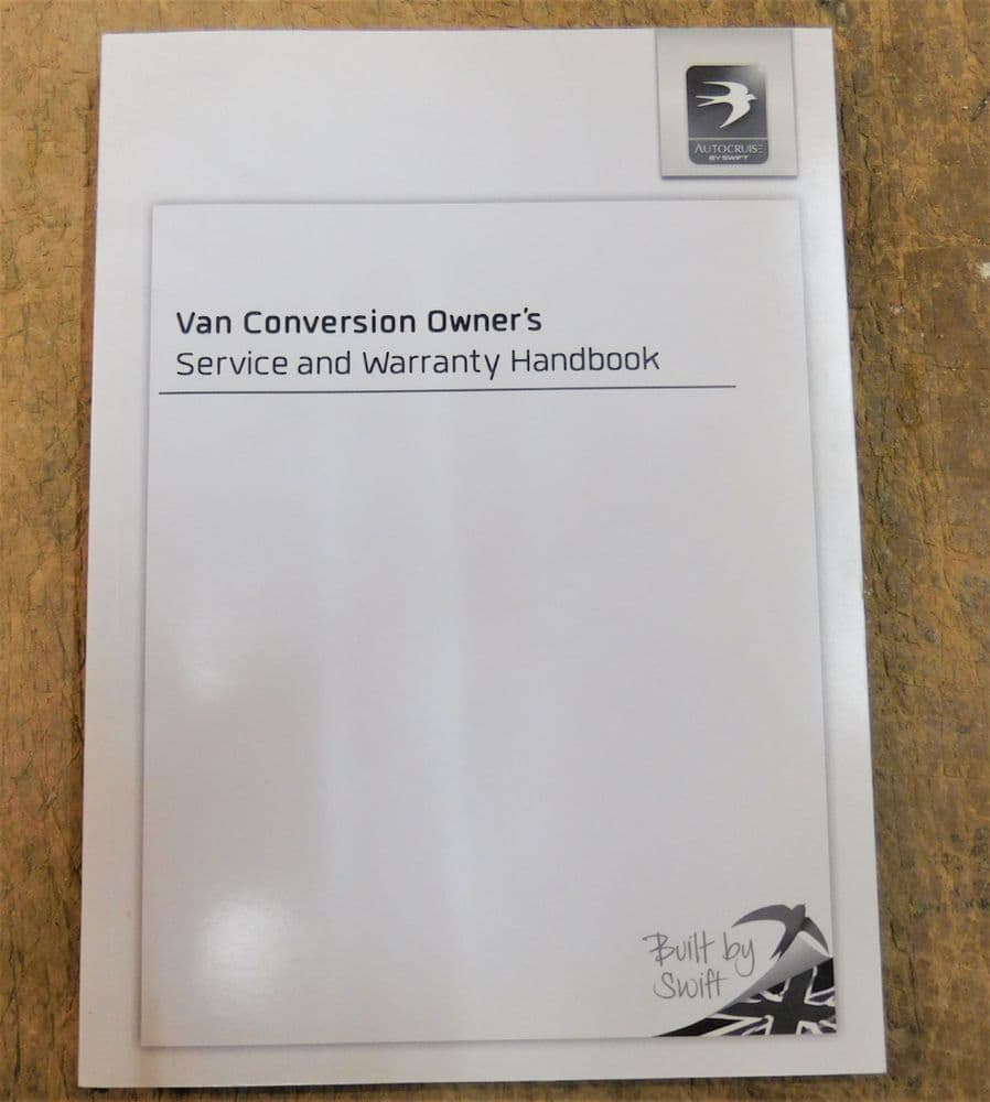 SWIFT Van conversion Service and warranty handbook