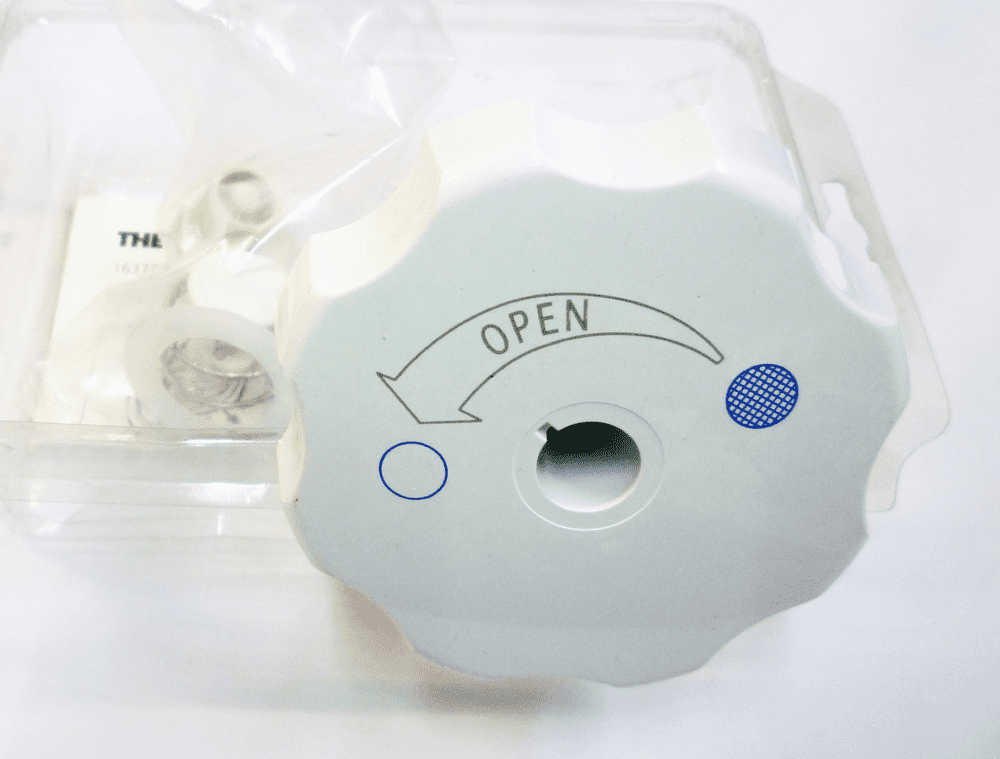 thetford white flush knob