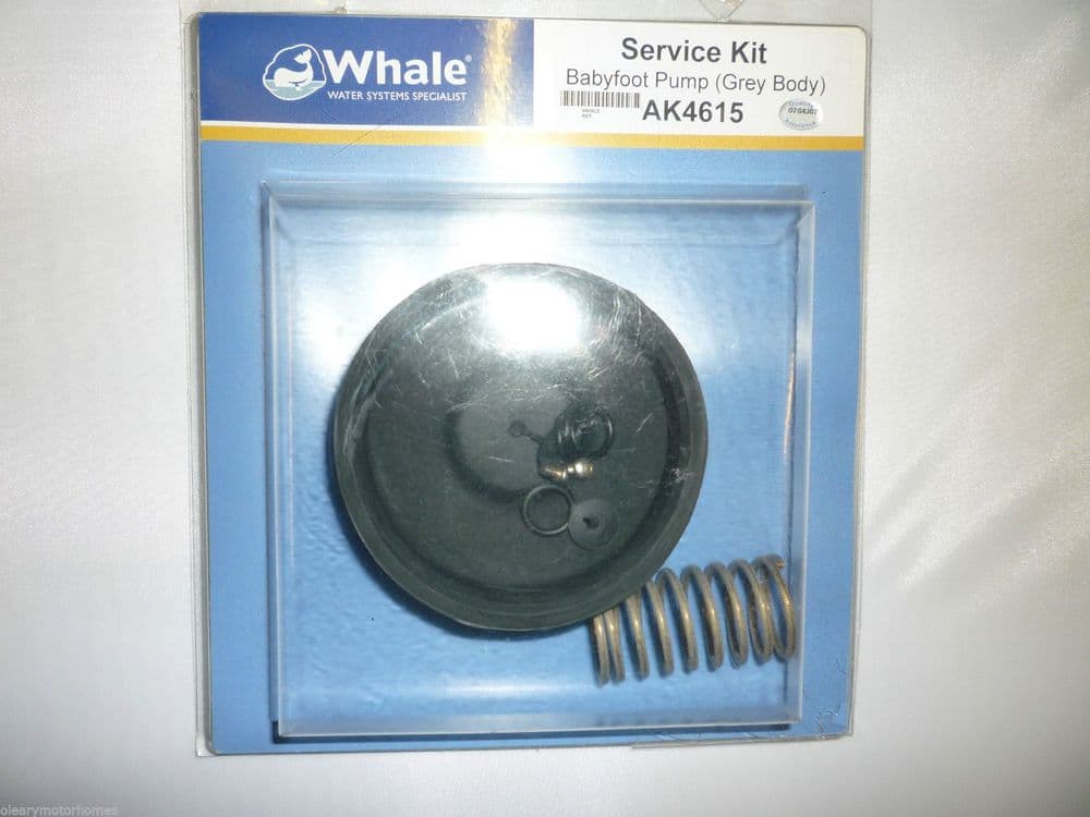 WHALE BABYFOOT PUMP GREY BODY SERVICE KIT AK4615 MOTORHOME CARAVAN ...