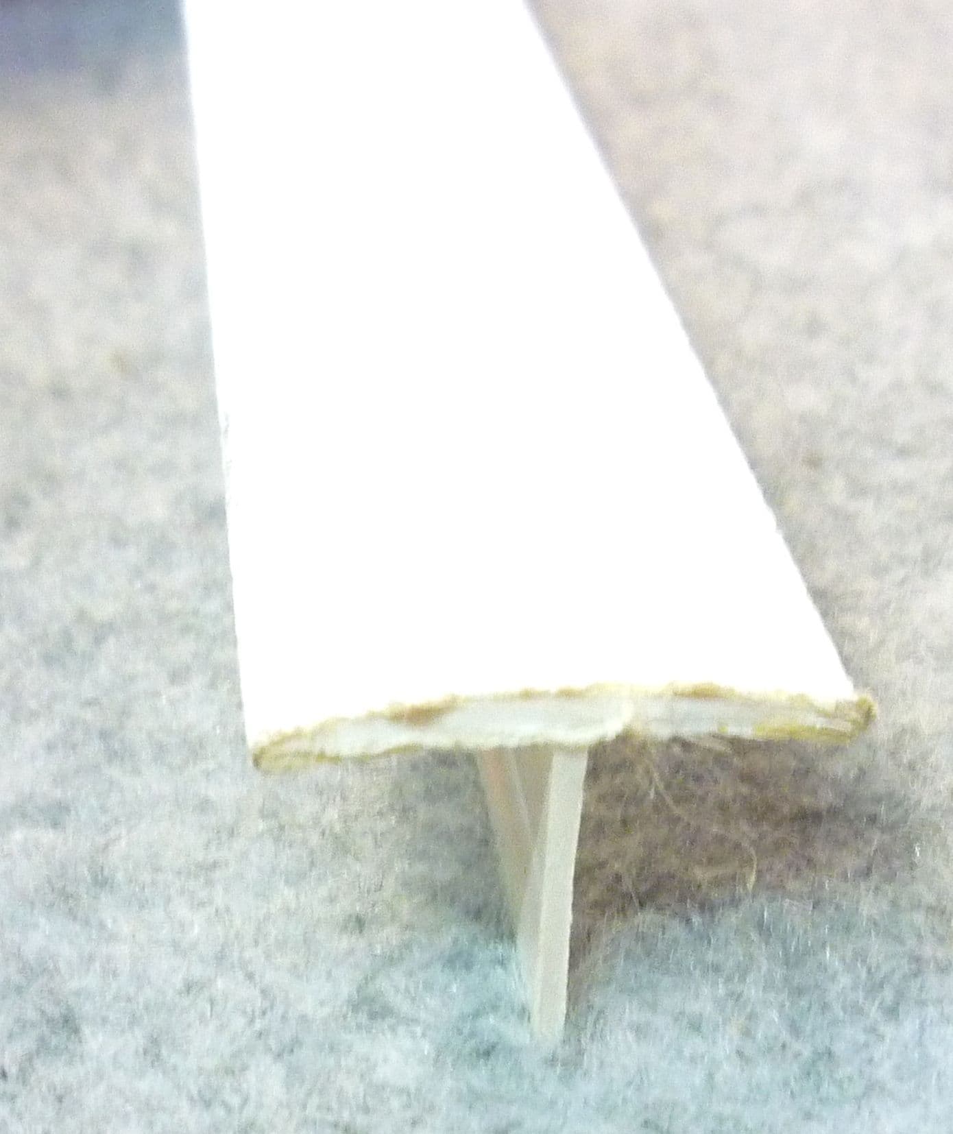 White plaster "T" section