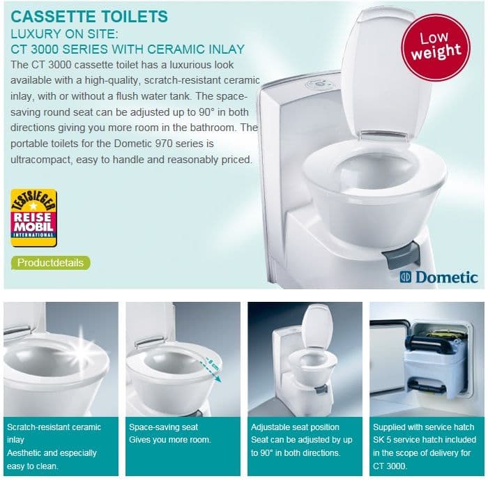Dometic 3000 Toilet CTS3110 CTW3110